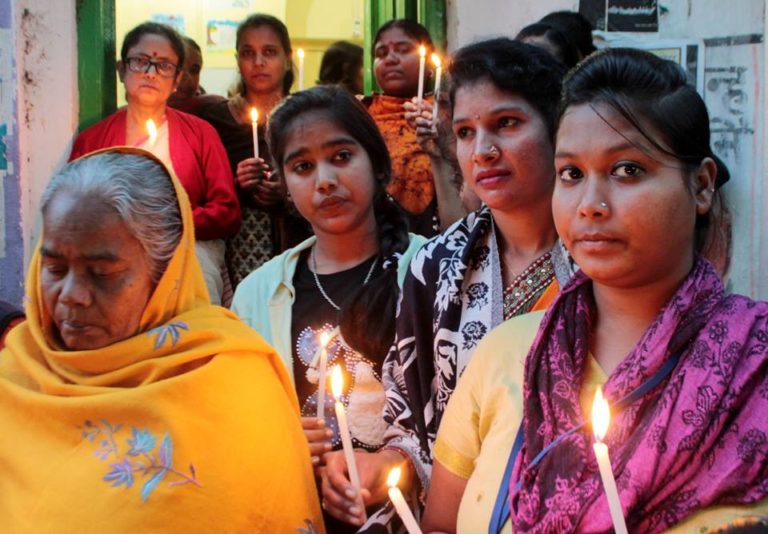 Candle Light March in Sonagachi in memory of Sathi Das